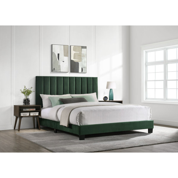 Mercury Row® Briaroaks Queen Upholstered Platform 3 Piece Bedroom Set
